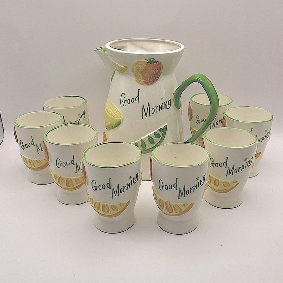 National Potteries Co. | Dining | Napco Good Morning Ceramic Pitcher 8 ...